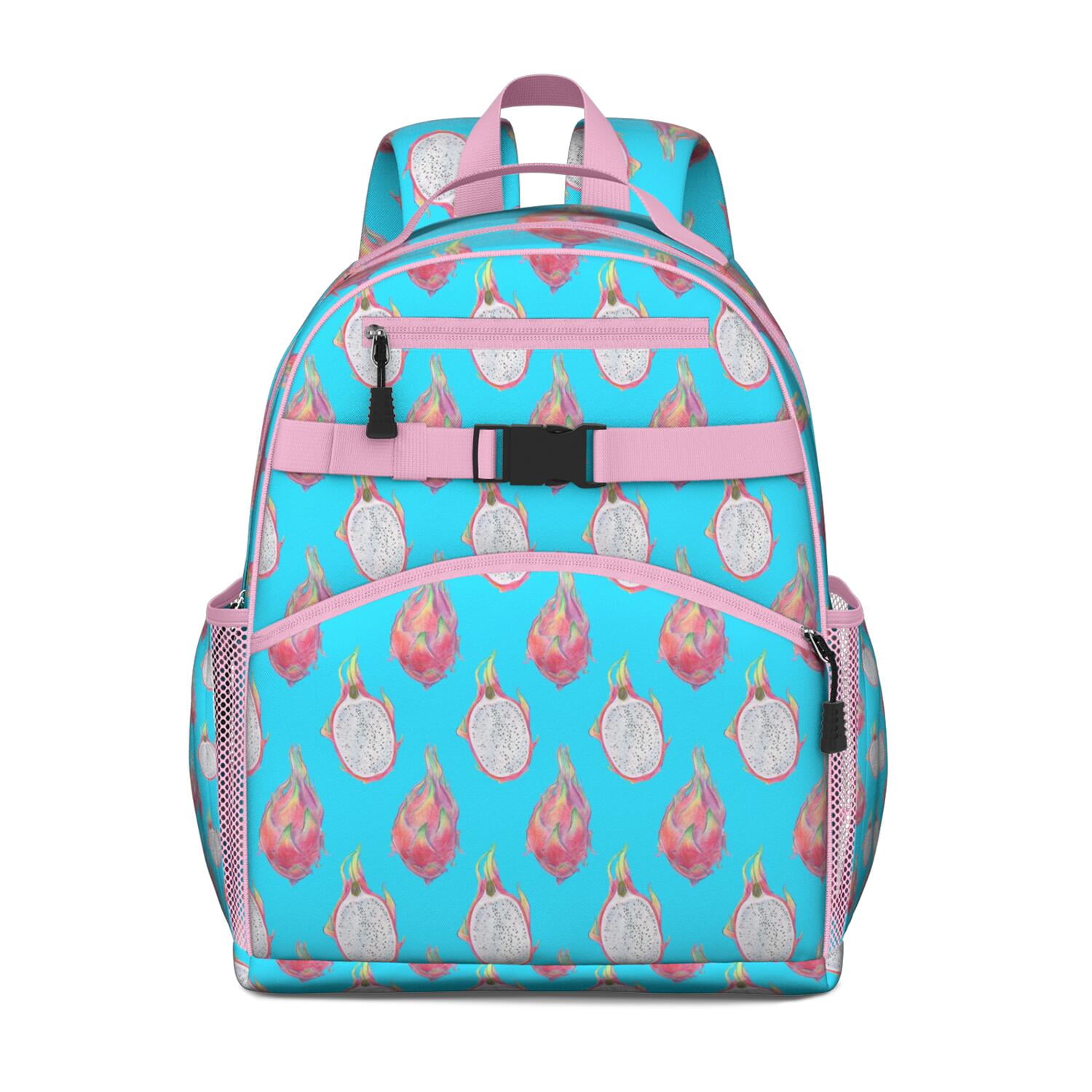 Student Backpack with Cute Tropical Pitaya and Dragon Fruit Pattern ...