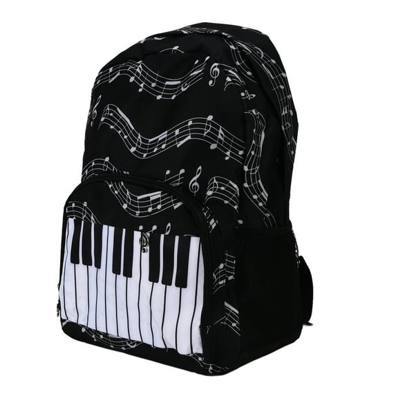 Student Backpack Oxford Cloth Piano Keys Pattern Multifunctional ...