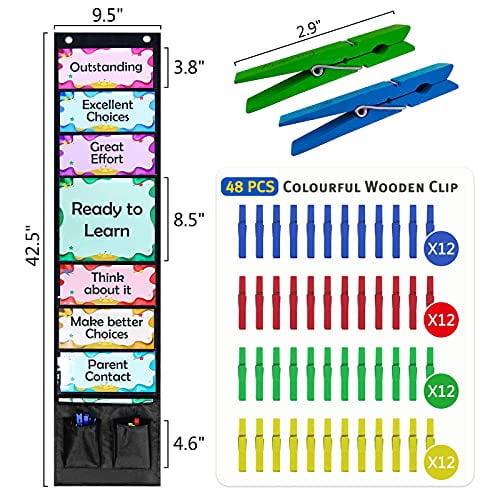Student Behavior Clip Chart for Classroom Management Kids Track Reward ...