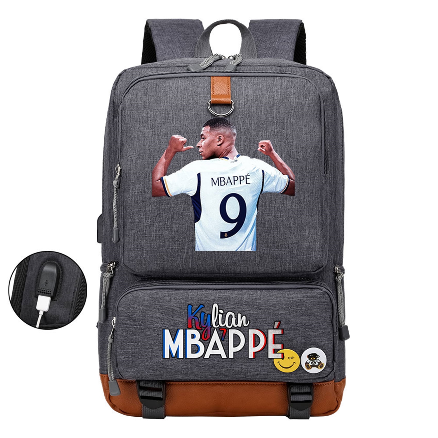 Student Big Capacity Book Bag with USB Charging Port-Multifunction ...