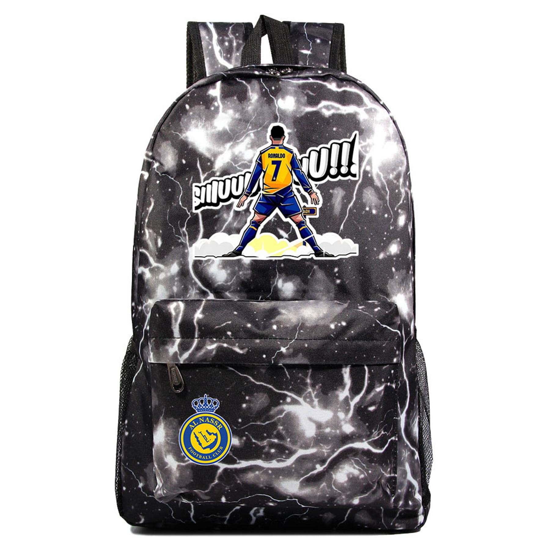 Student Cristiano Ronaldo Graphic Backpack,Novelty Bookbag Waterproof ...