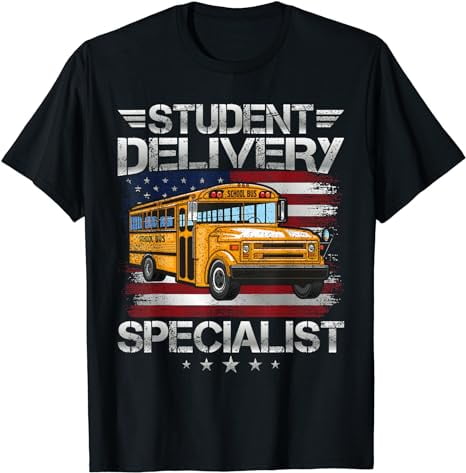 Student Delivery Specialist School Bus Driver Mens Funny T-Shirt ...