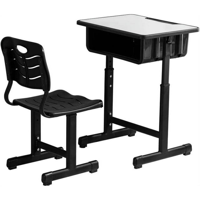 Student Desk and Chair Combo, Height Adjustable School Desk and Chair ...