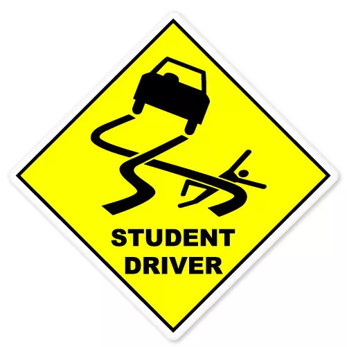Student Driver Caution Funny Car Sticker Window Decal Phone Decal Water ...