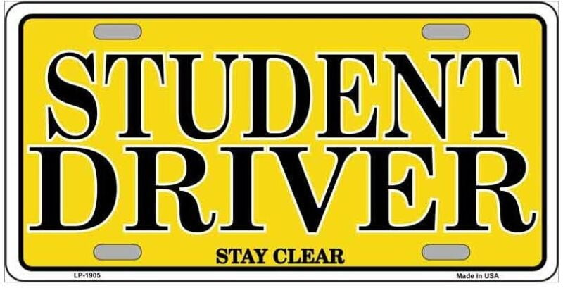 Student Driver License Plate For All Cars or Trucks - Aluminum ( 12 ...