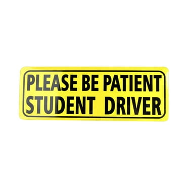 Imagine This Caution New Driver Removable and Reusable Yellow Car ...