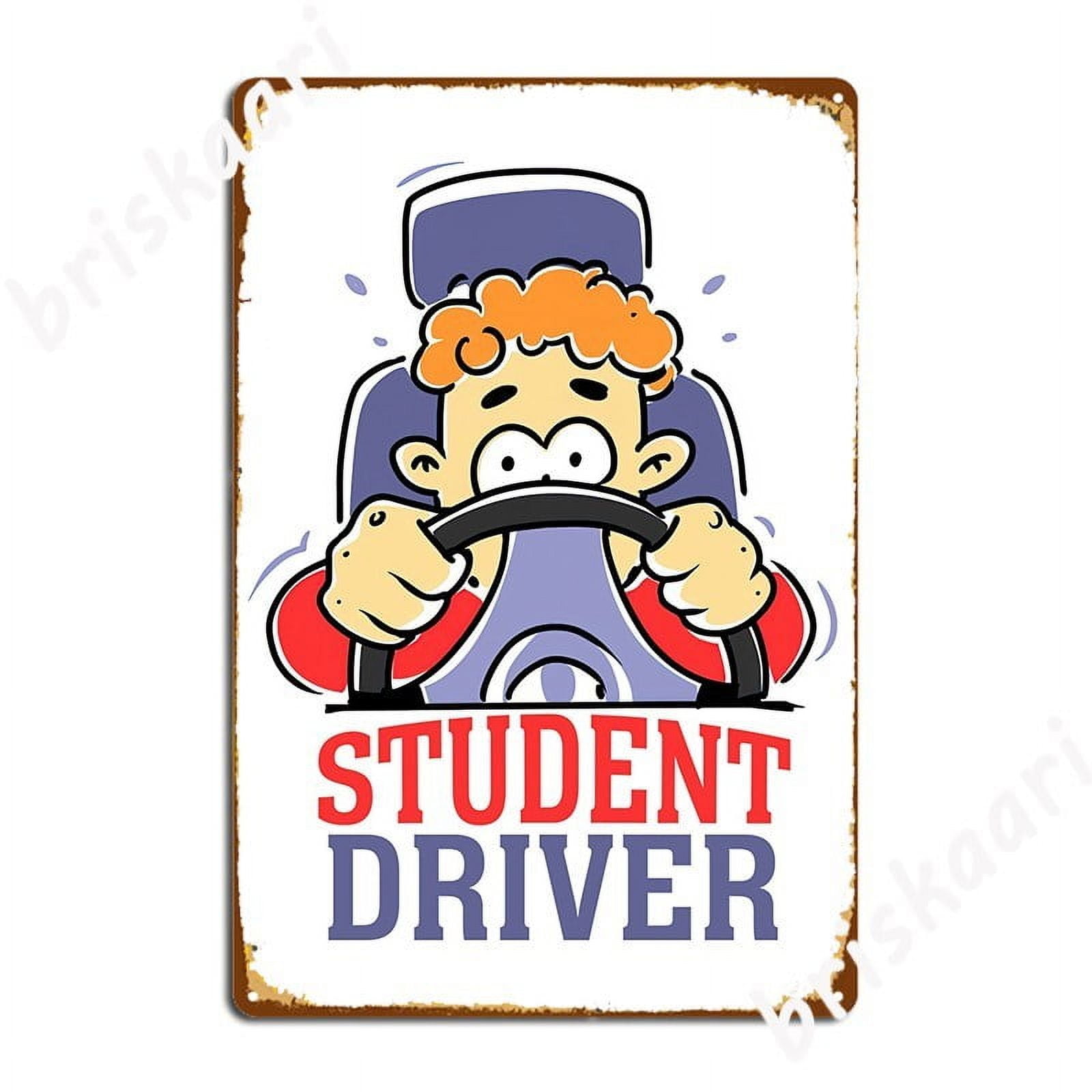 Student Driver New Driver Sign Car Sign Metal Sign Wall Decor Pub ...