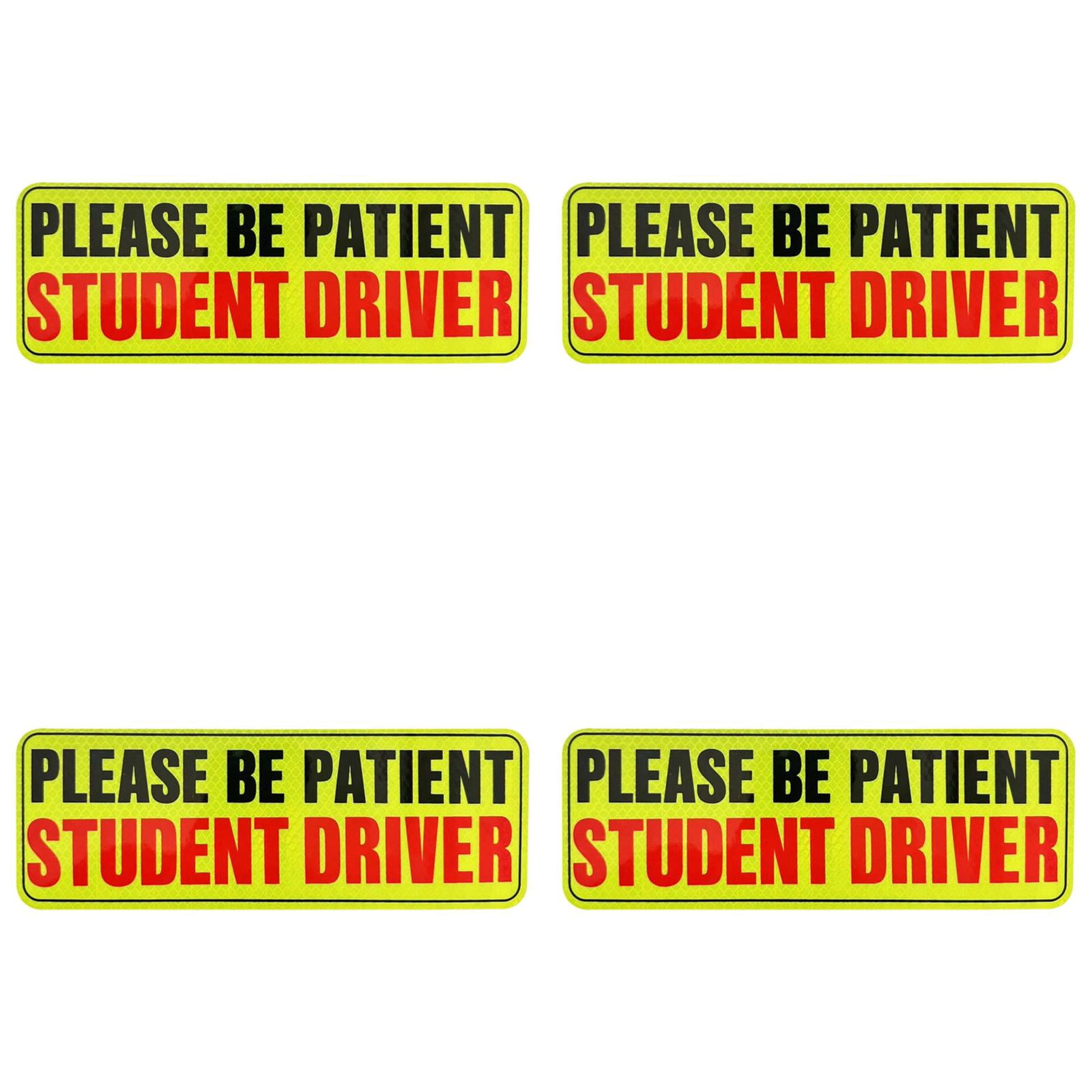 Student Driver Practice Reflective Sticker Car Novice Grid Car Sticker ...