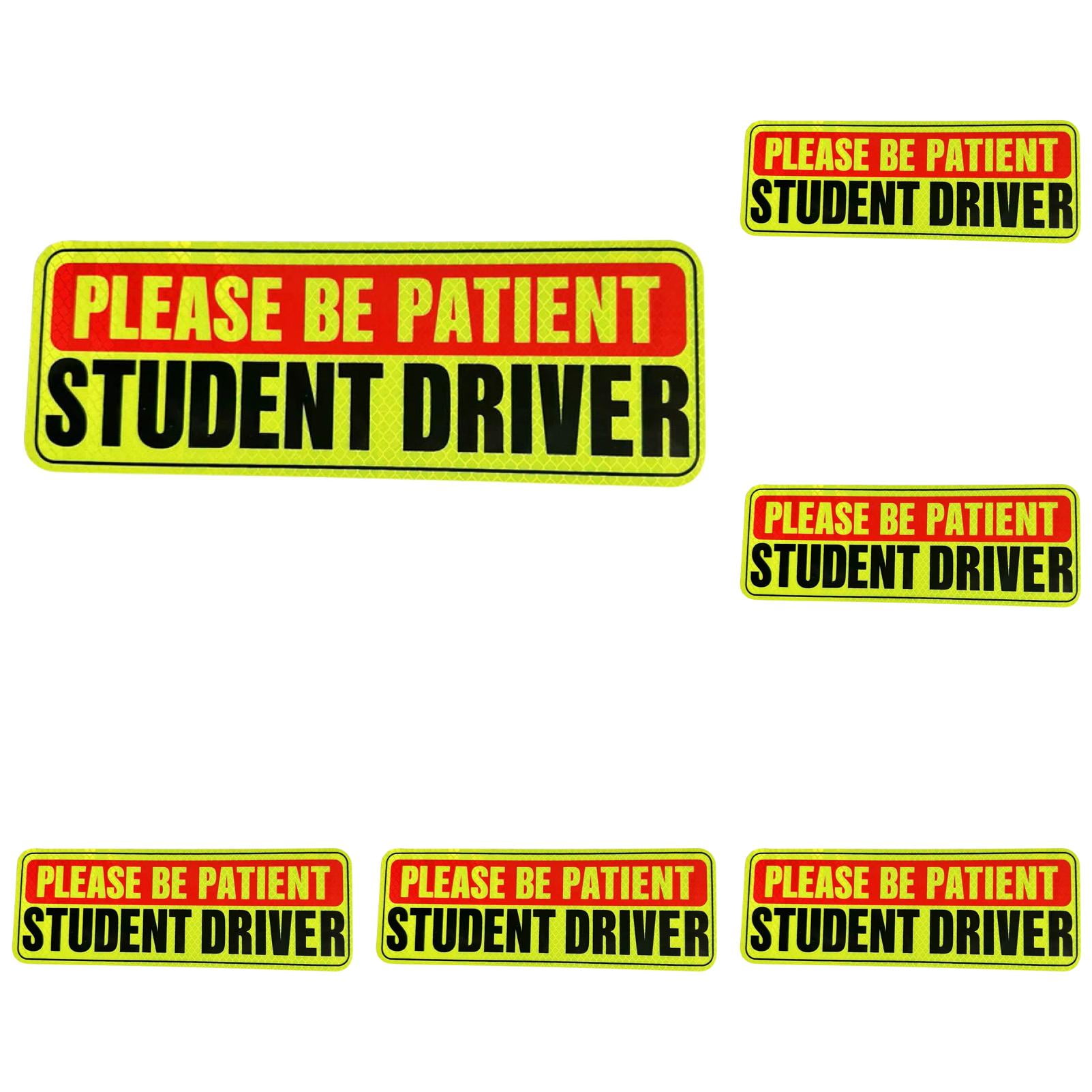 Student Driver Practice Reflective Sticker Car Novice Grid Car Sticker ...