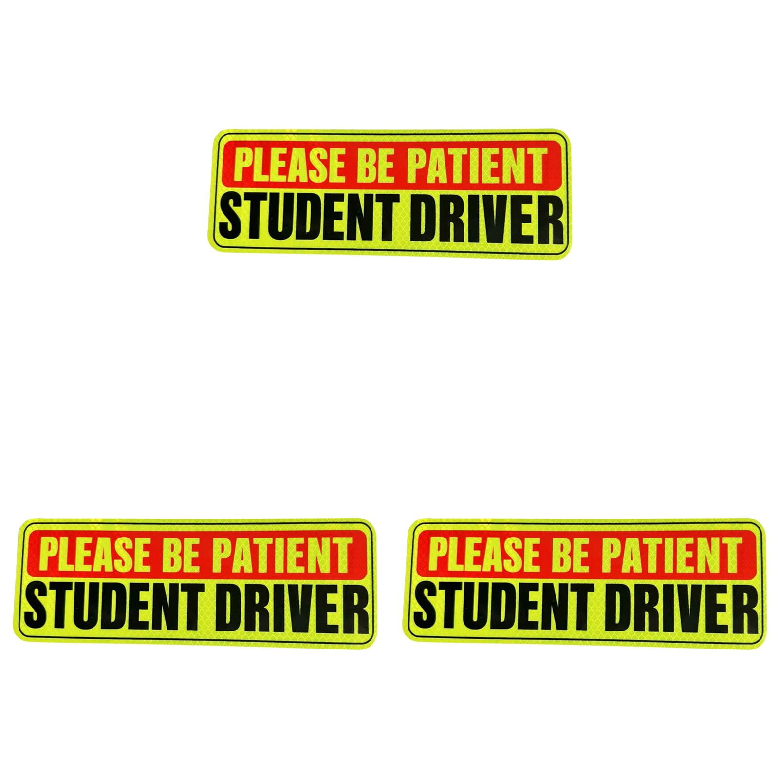 Student Driver Practice Reflective Sticker Car Novice Grid Car Sticker ...