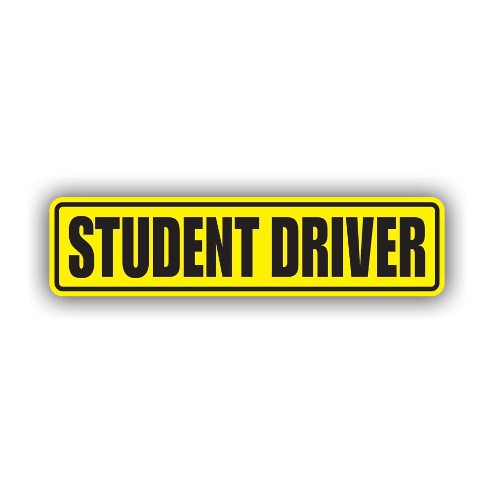 Student Driver Sticker Decal - Self Adhesive Vinyl - Weatherproof ...