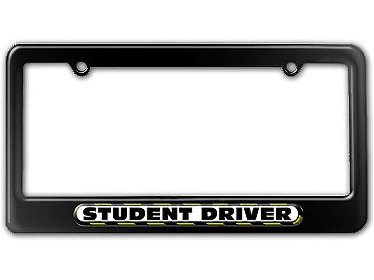 Student Driver - Yellow License Plate Frame - Walmart.com