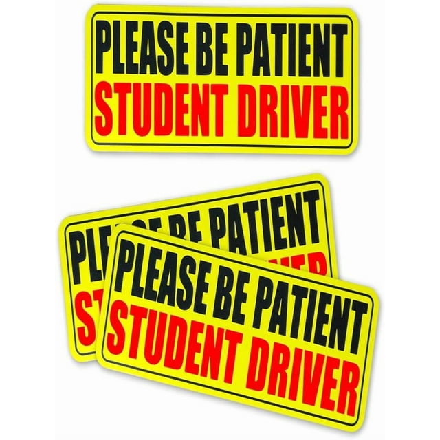 Student Drivers Sticker Magnet for Car, Please Be Patient Student ...