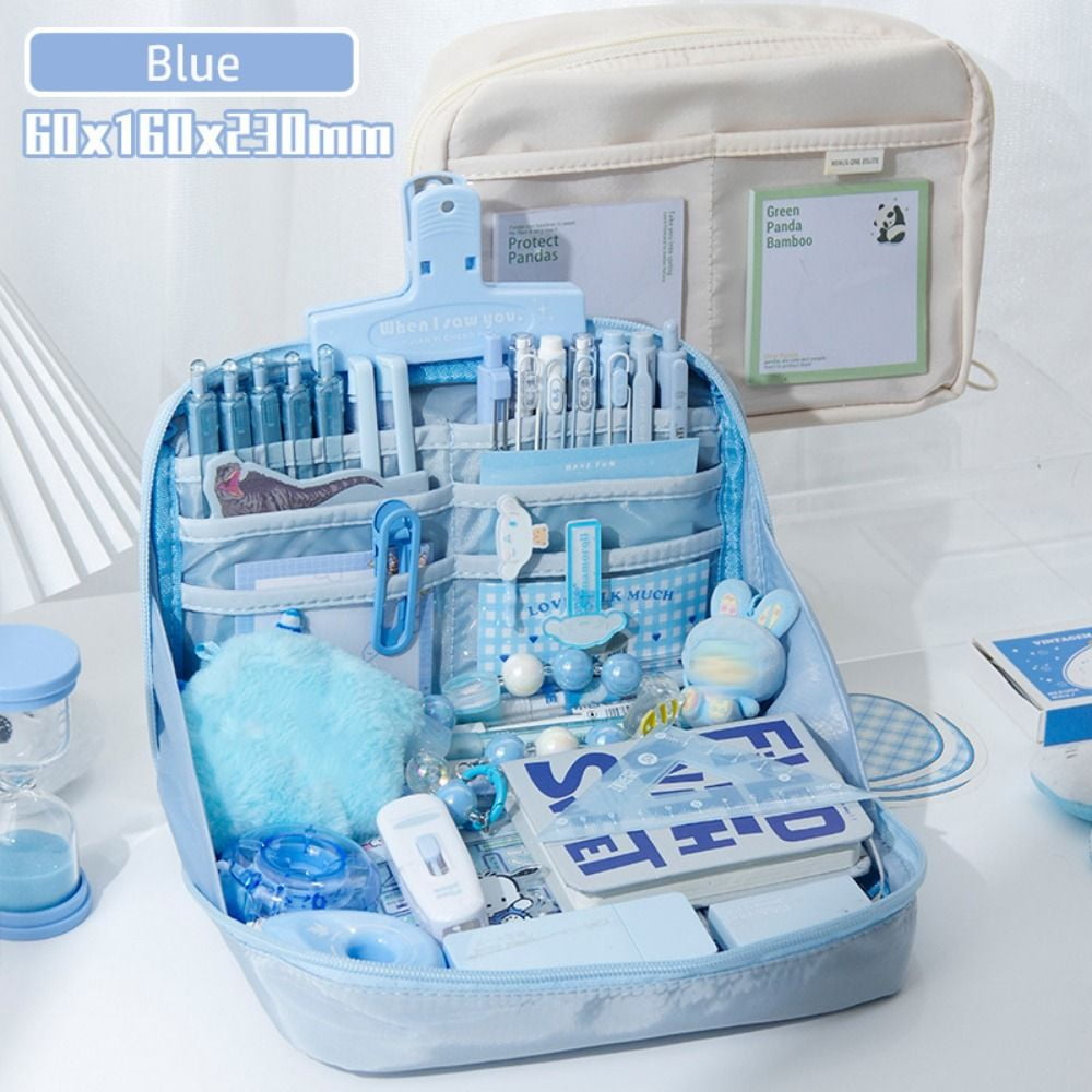 Student Fashion 12-Layer Large Capacity Pencil Box Zipper Pen Storage ...