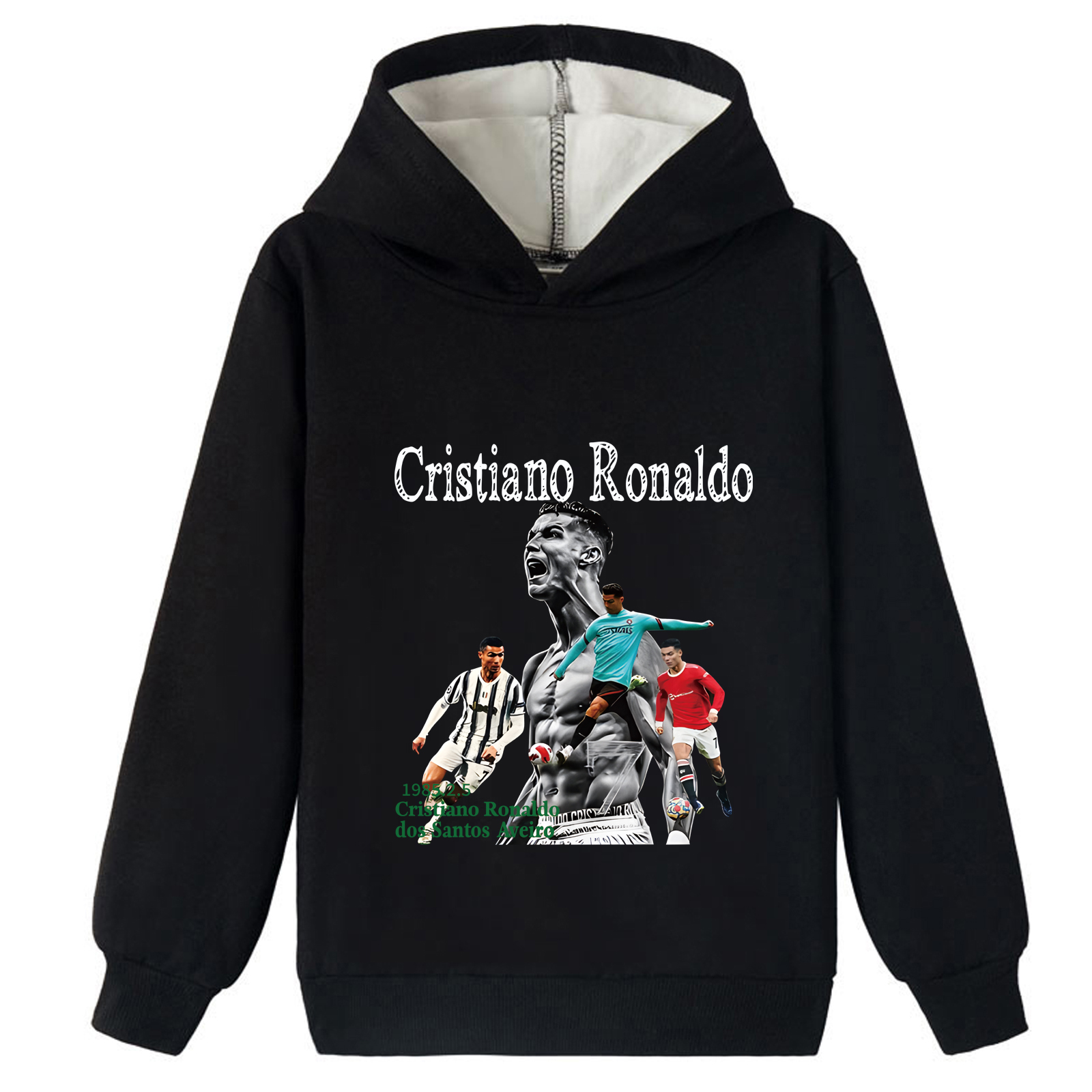 Student Hoodie Cristiano Ronaldo Fleece Brushed works for Winter School ...