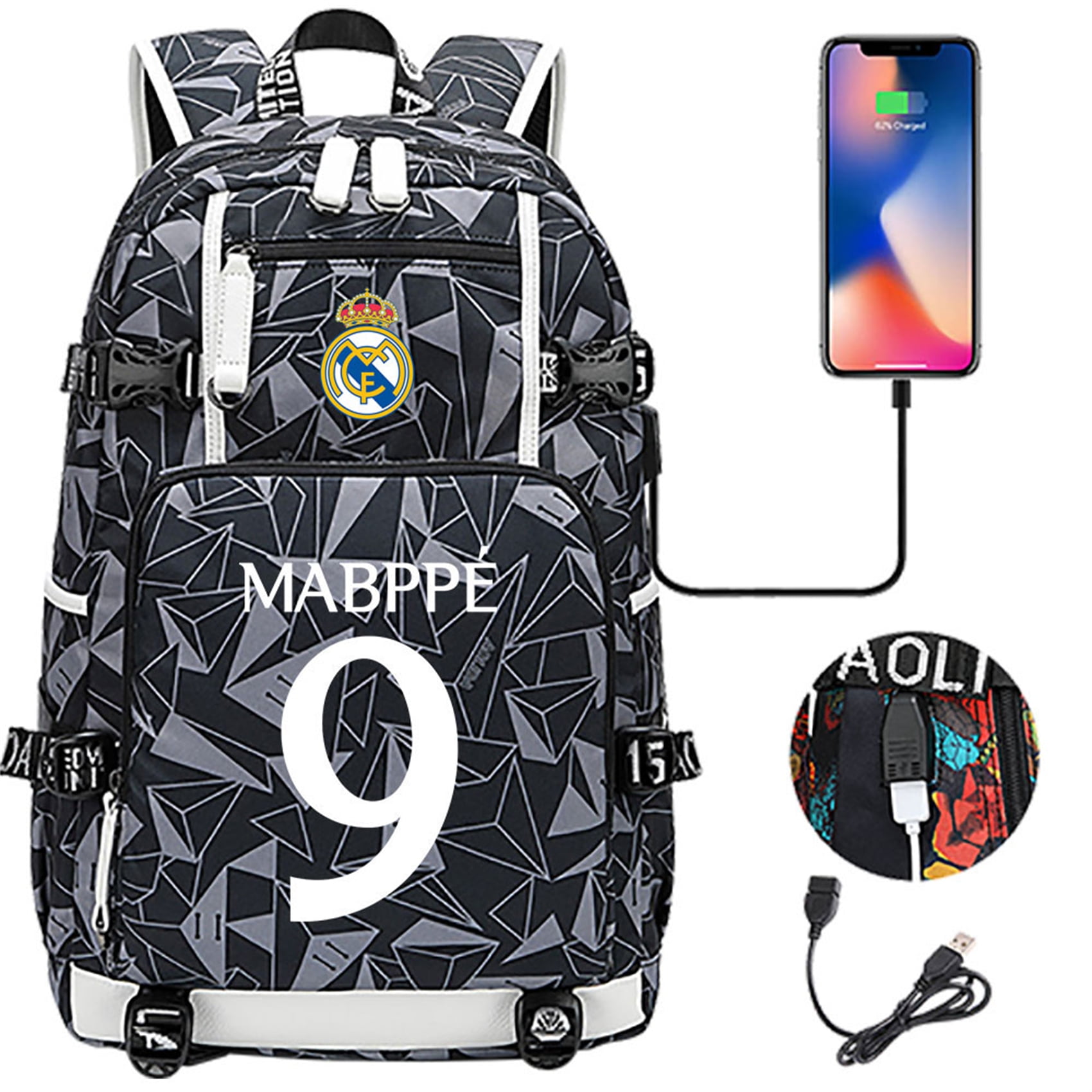 Student Laptop Computer Rucksack Big Travel Backpack with USB Charge ...