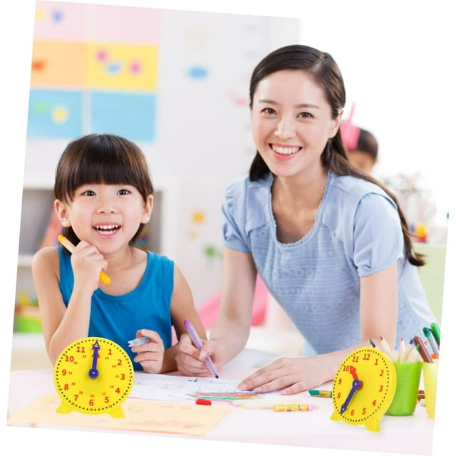 Student Learning Clock Time Teacher Gear Clock 12/24 Hour,Learning ...