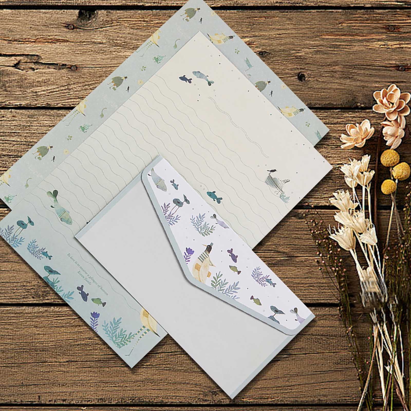Student Letter And Envelope Set Exquisite Texture Gift Letter Love ...