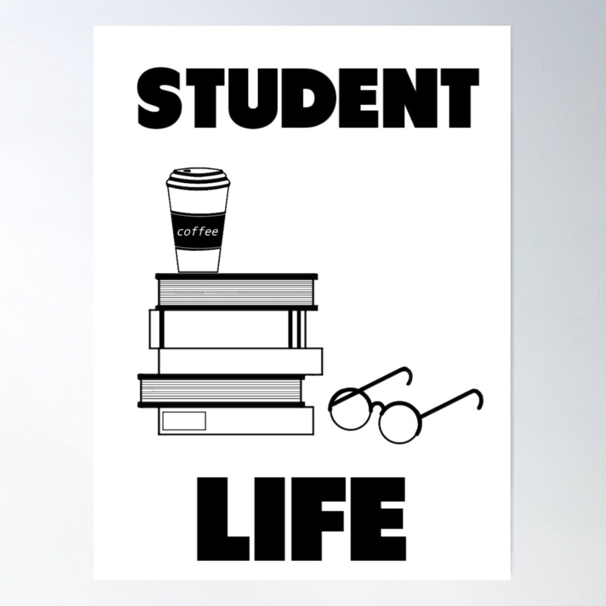 Student Life Poster Wall Art, Modern Wall Decor For Living Room Bedroom ...