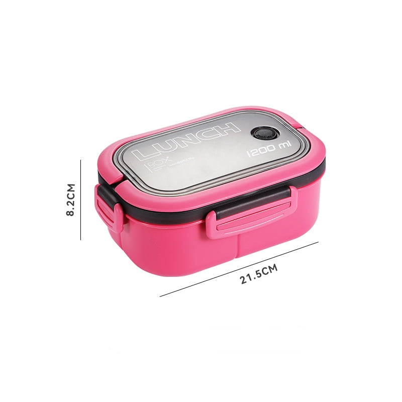 Student Lunch Box Double-layer Portable Japanese Style Compartment with ...