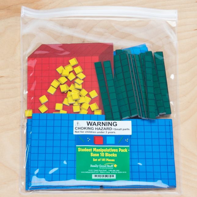 Student Manipulatives Pack - Base-10 Blocks - Walmart.com