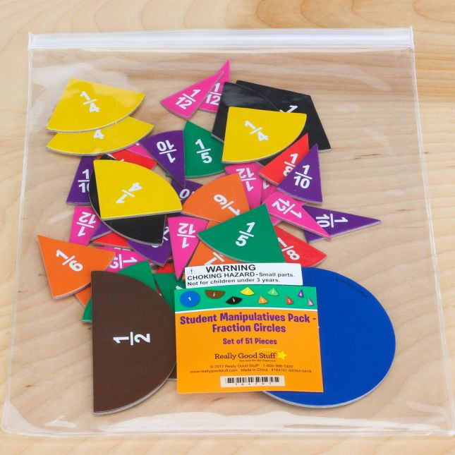 Student Manipulatives Pack - Fraction Circles - Walmart.com