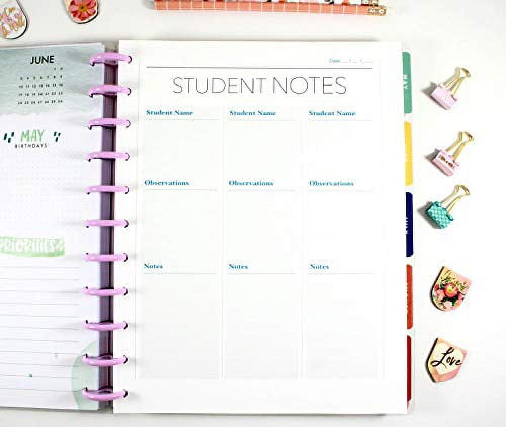 Student Notes, Teacher Planner Inserts for 11 Disc Planners - Walmart.com