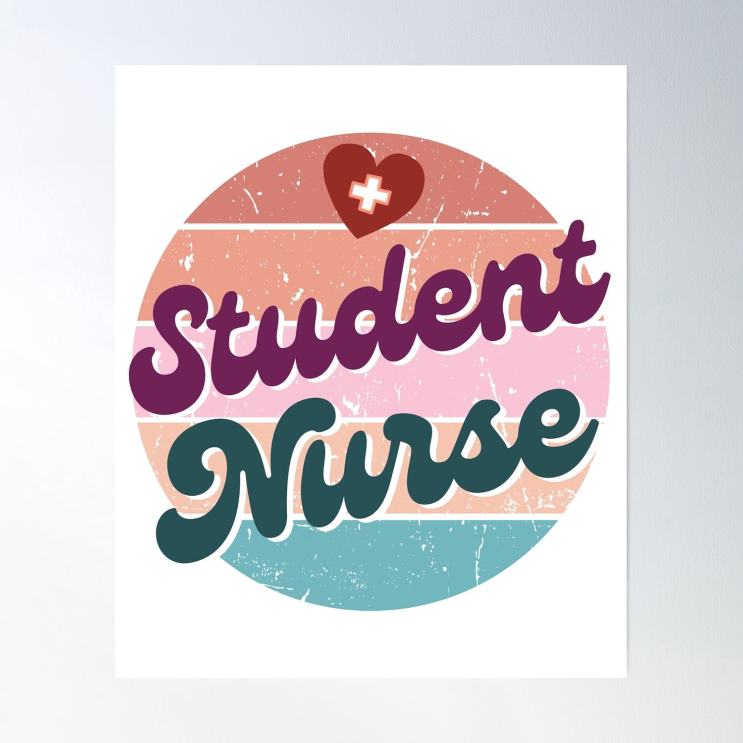 Student Nurses | Nursing School | Retro Design | Nursing Student Poster ...