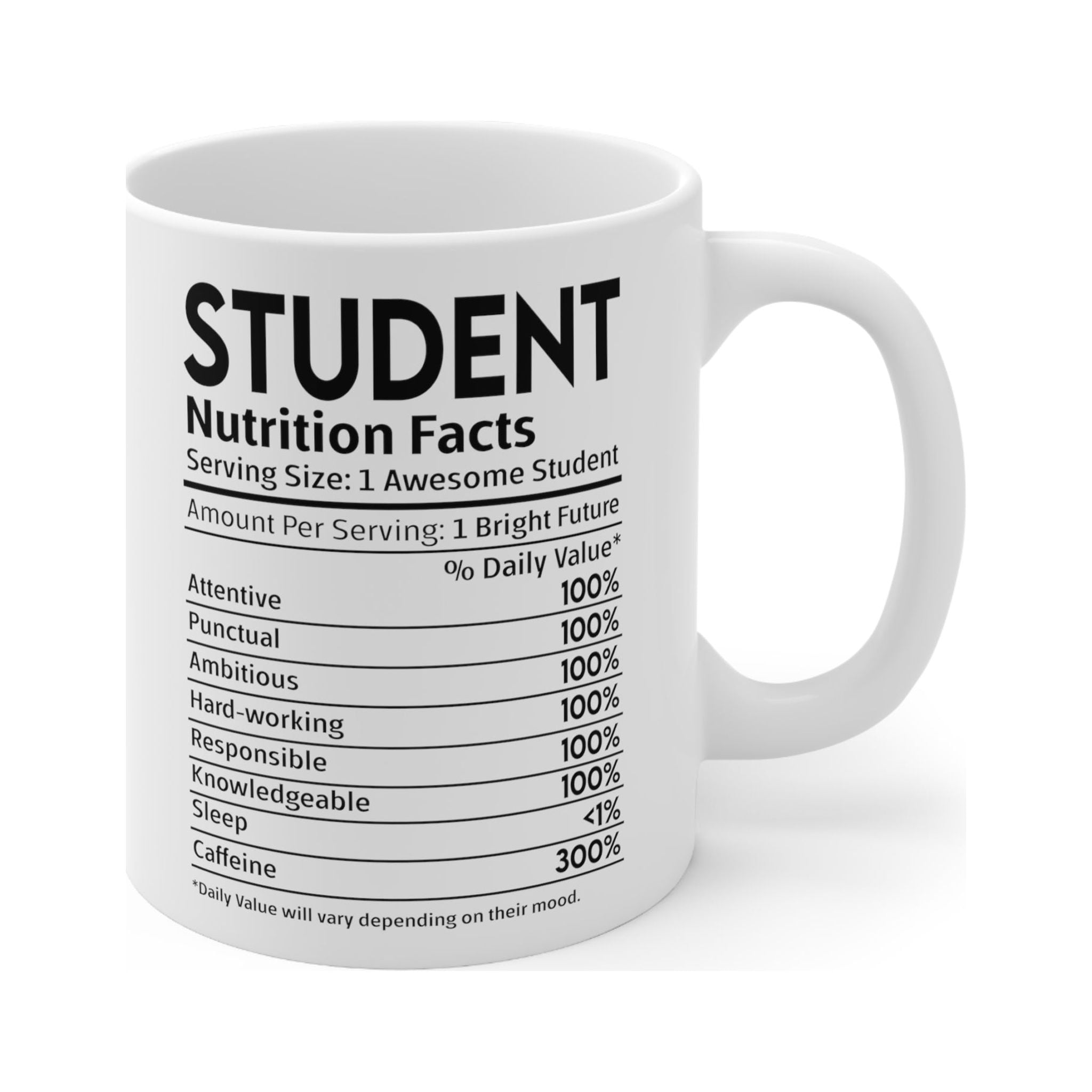 Student Nutrition Facts Ceramic Mug 11oz - Walmart.com