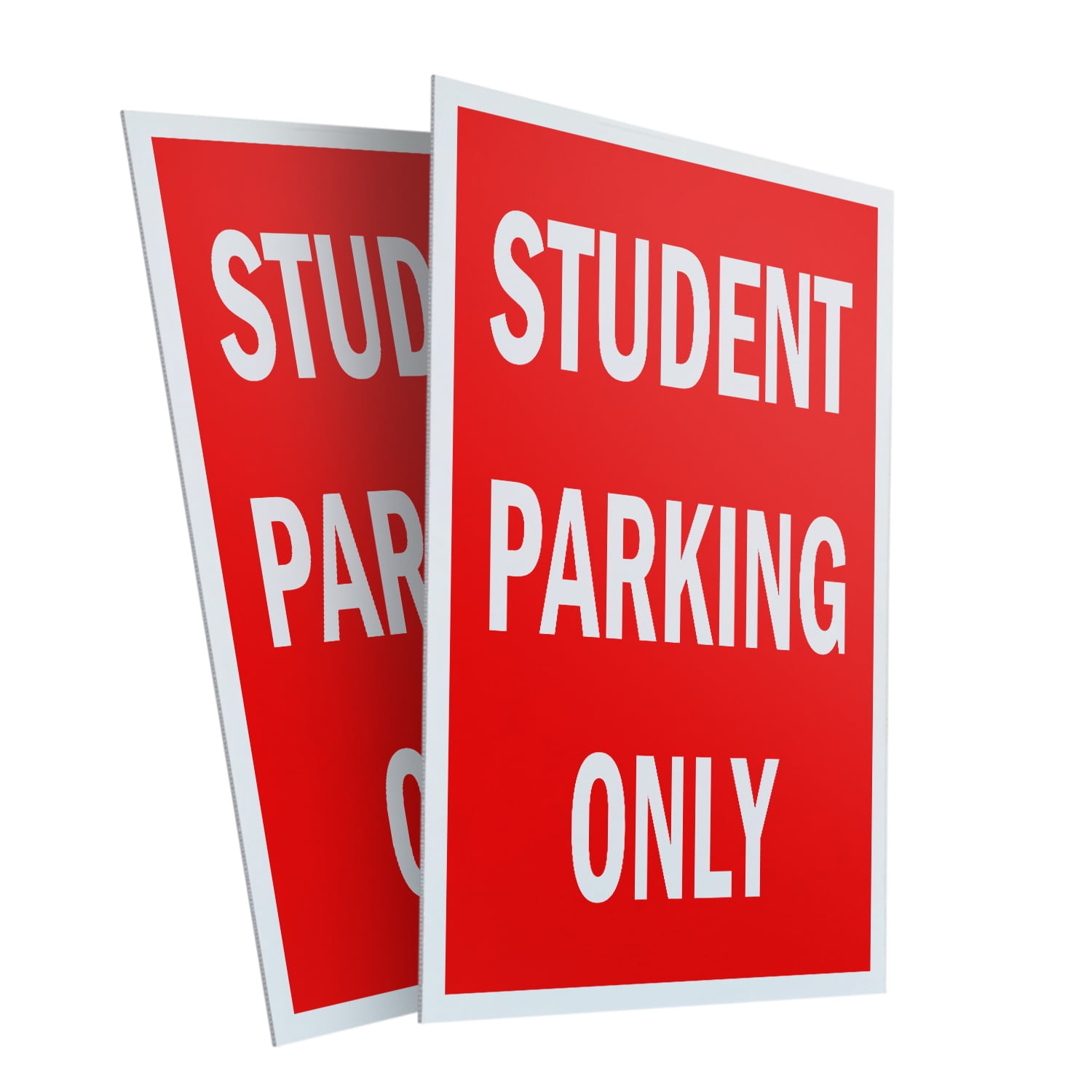Student Parking Only (2-PACK) 24" x 36" Plastic Signs | Sign Insert 4mm ...