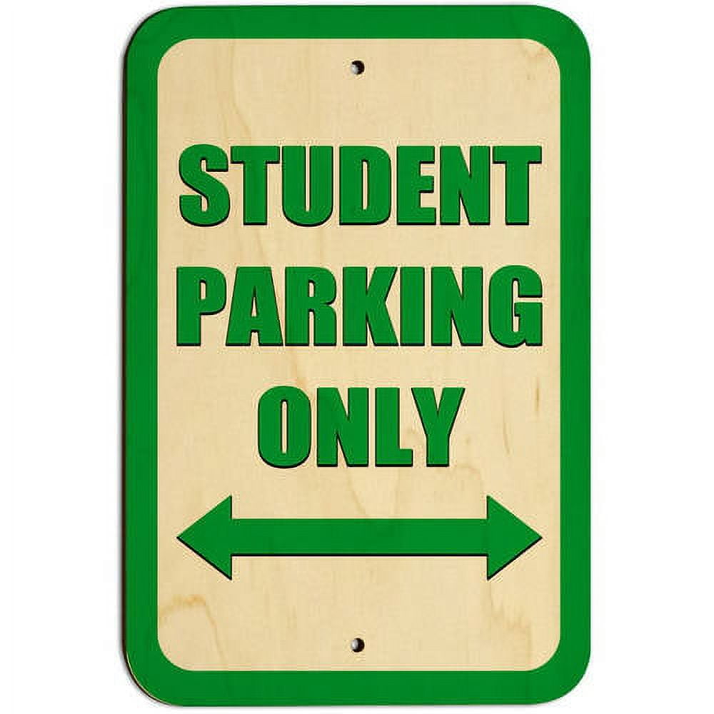 Student Parking Only Double Arrow Green Sign - Walmart.com
