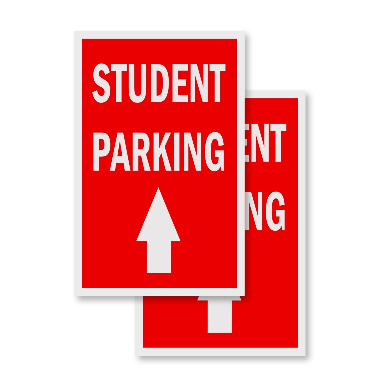 Student Parking With Up Arrow (2-PACK) 24" x 36" Vinyl Decals | Sign ...