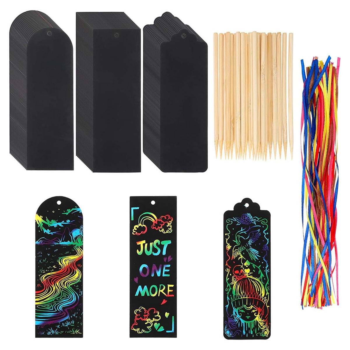, Student Party Favors Rainbow DIY Bookmark Hanging Gift Tags with ...