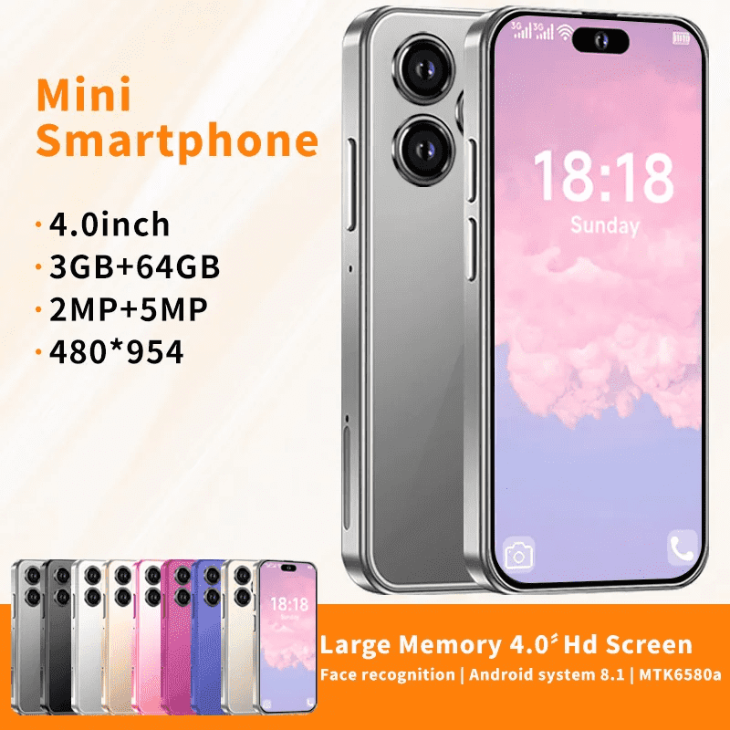 Student Phone 3+64GB Full HD Mini Cell Phone Small Smartphone 4.0" HD ...
