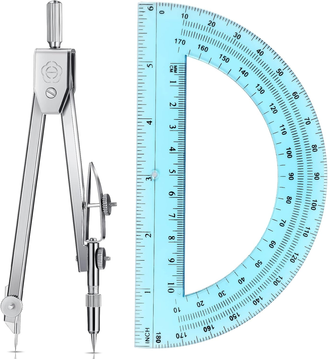Student Protractor and Compass Set, Student Geometry Math Set, Compass ...