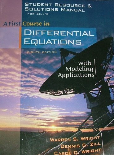 Pre-Owned Student Resource and Solutions Manual for Zill's A First ...