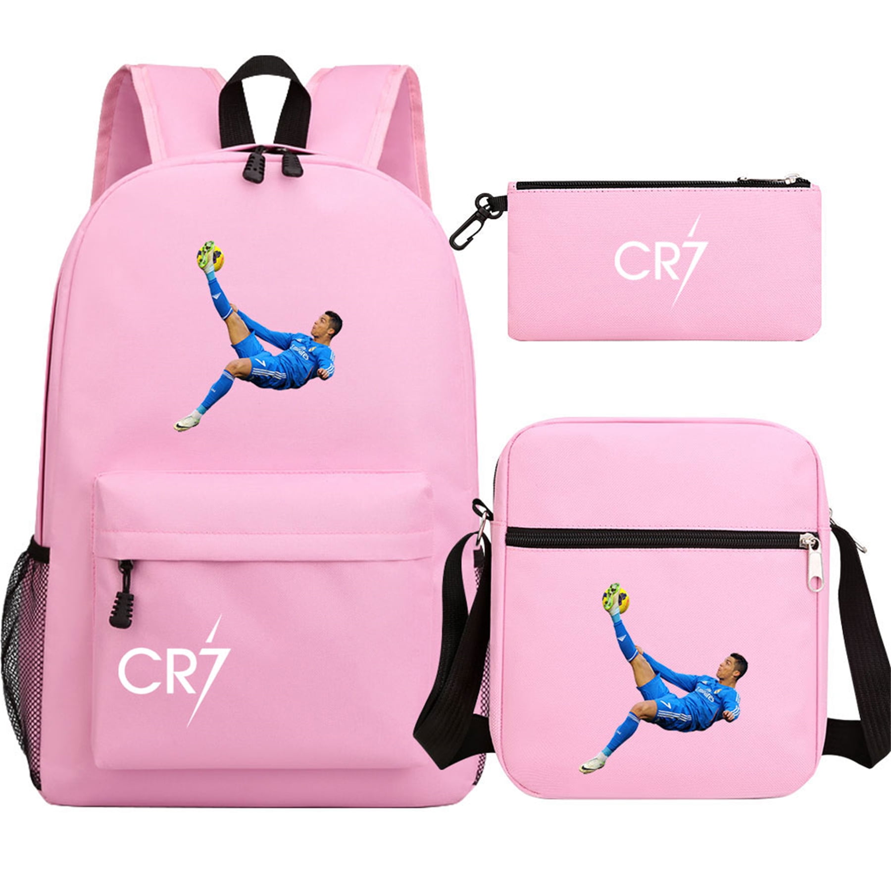Student School Backpack 3pcs Set Cristiano Ronaldo Backpack with ...