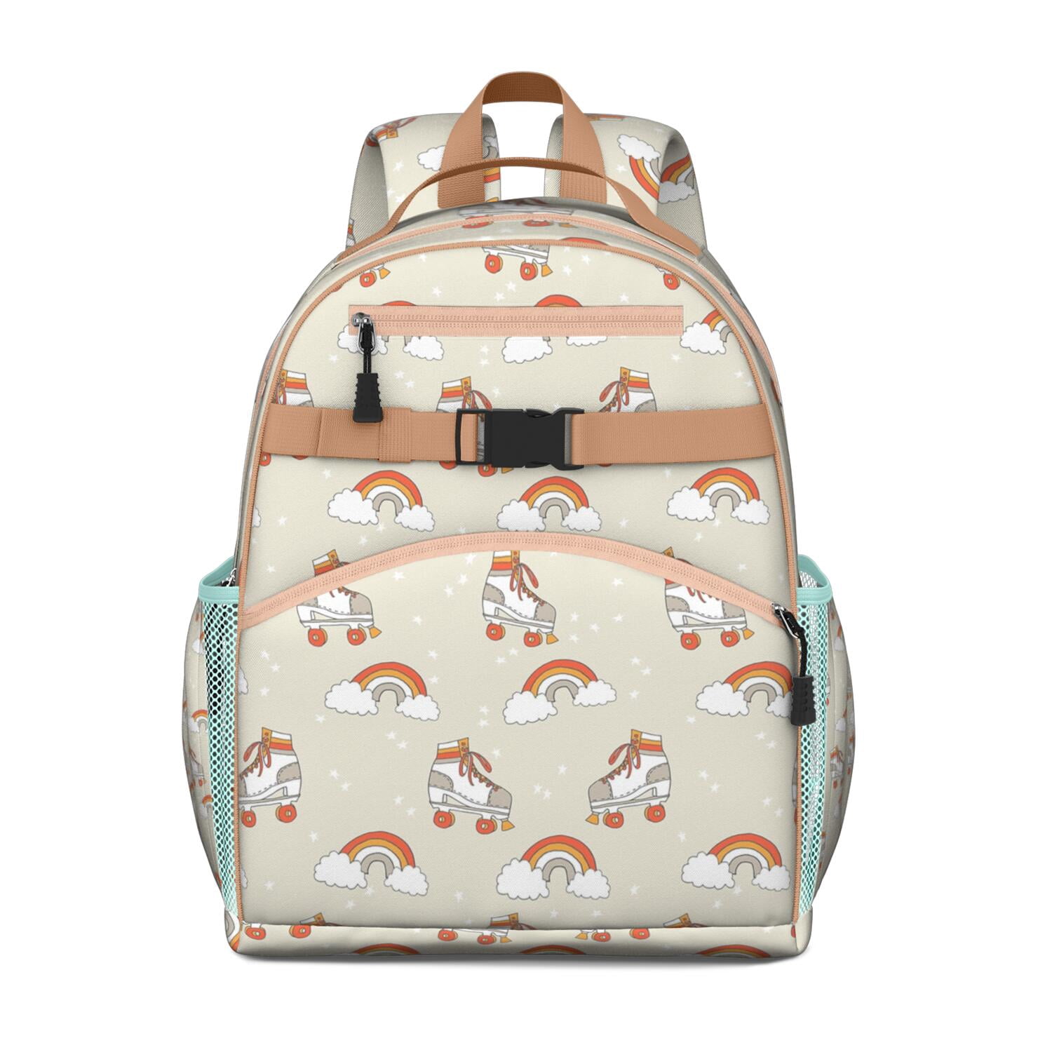 Student School Backpack Adjustable Padded Straps Chest Strap Water ...