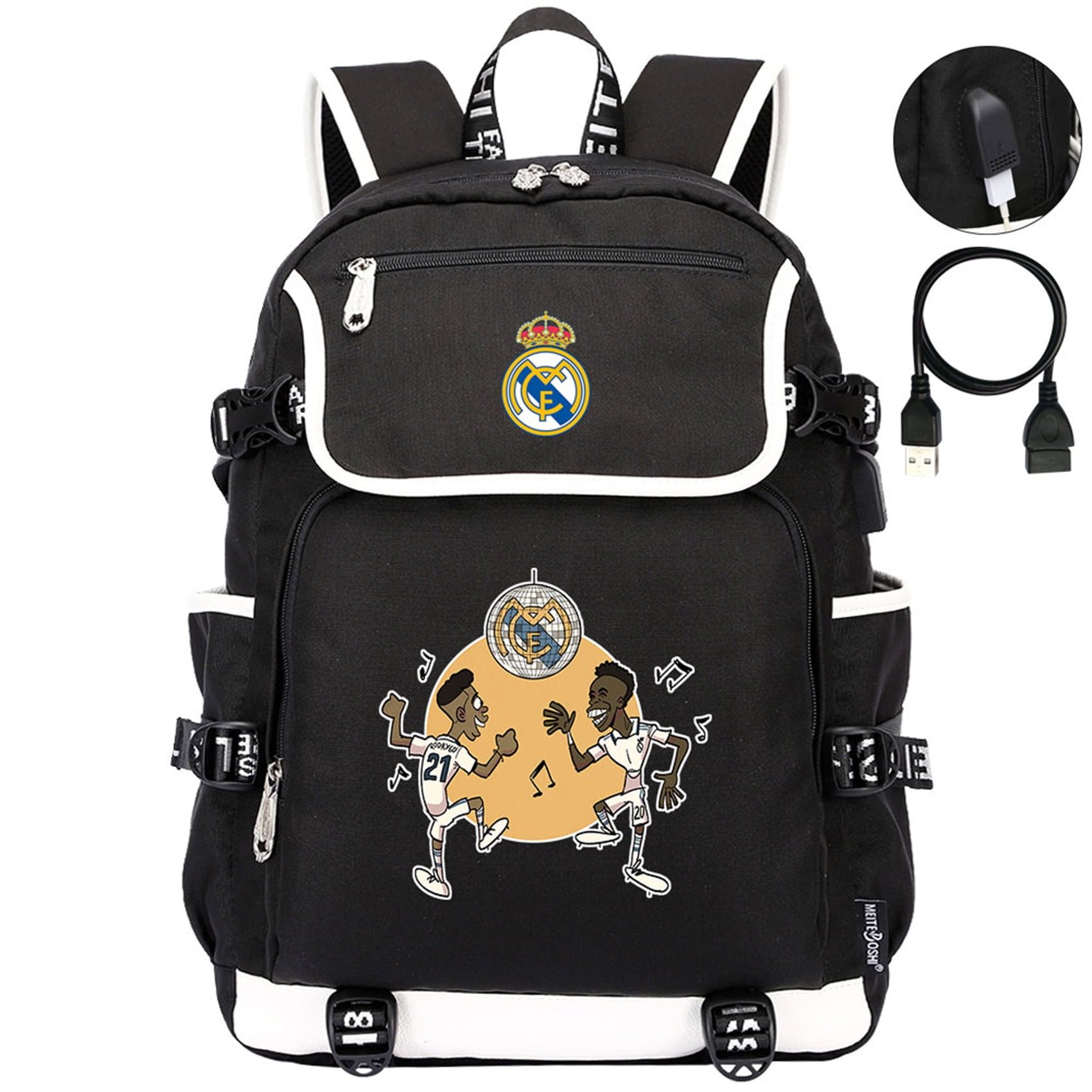 Student School Backpack with USB Charging Port-Vinicius Junior Bookbag ...