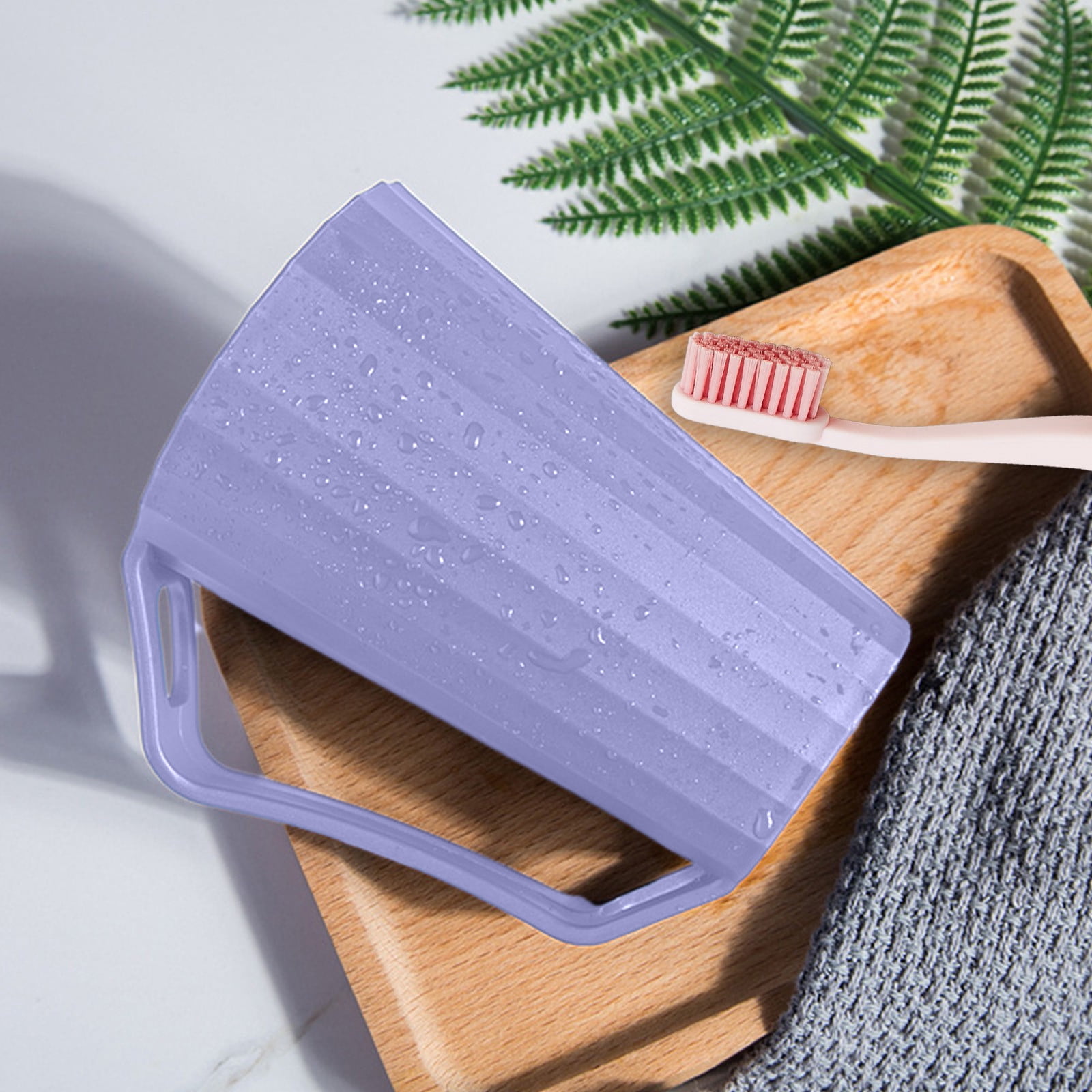 Student Toothbrush Cup with Handle | Plastic Mouthwash & Gargle Cup for ...
