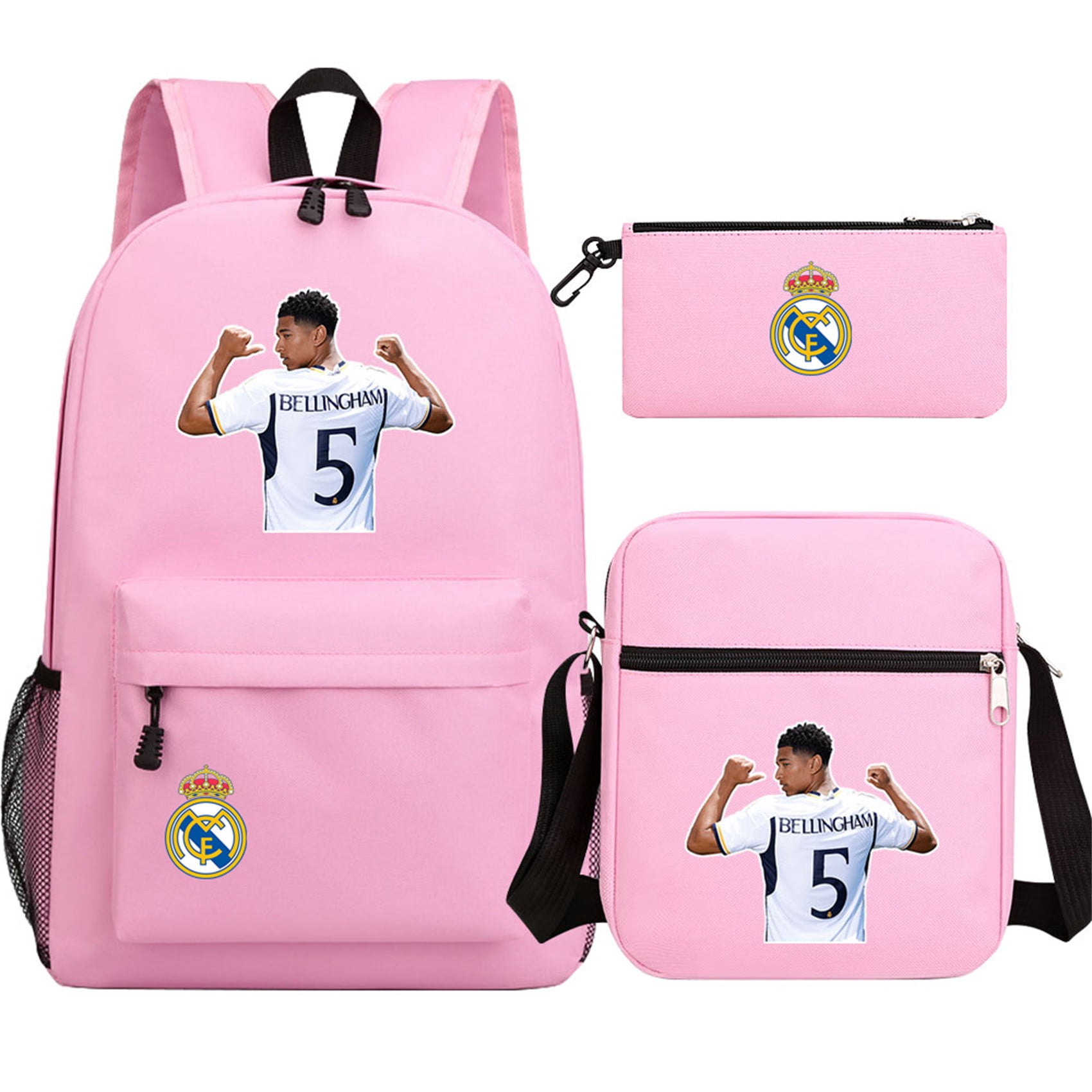 Student Waterproof 3 in 1 School Book Bag Set-Football Star Rucksack ...