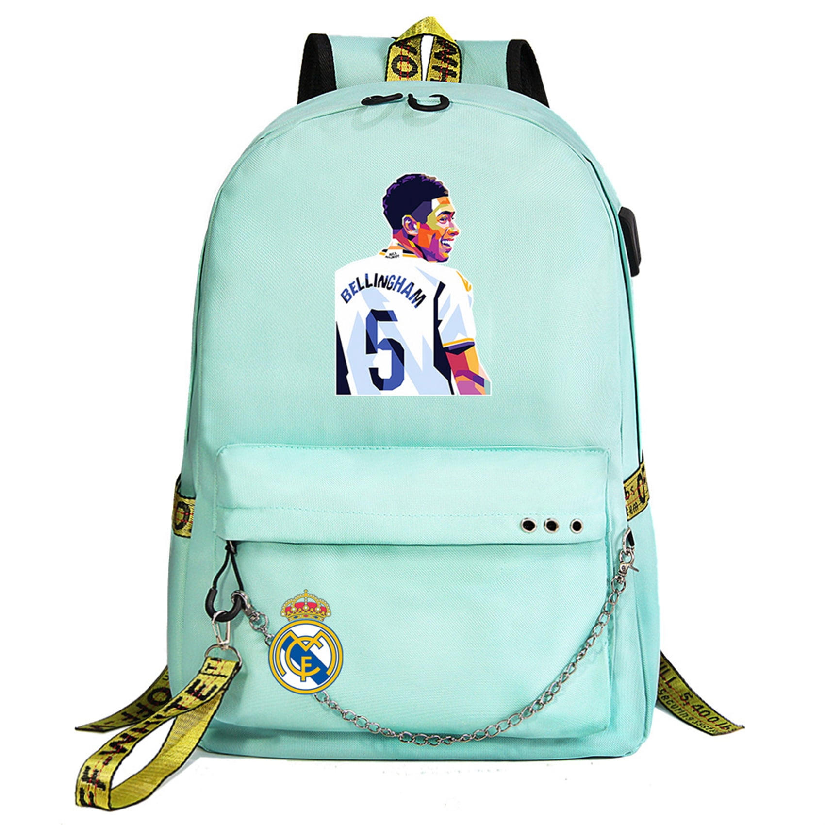 Student Waterproof Book Bag Jude Bellingham Travel Knapsack Laptop ...