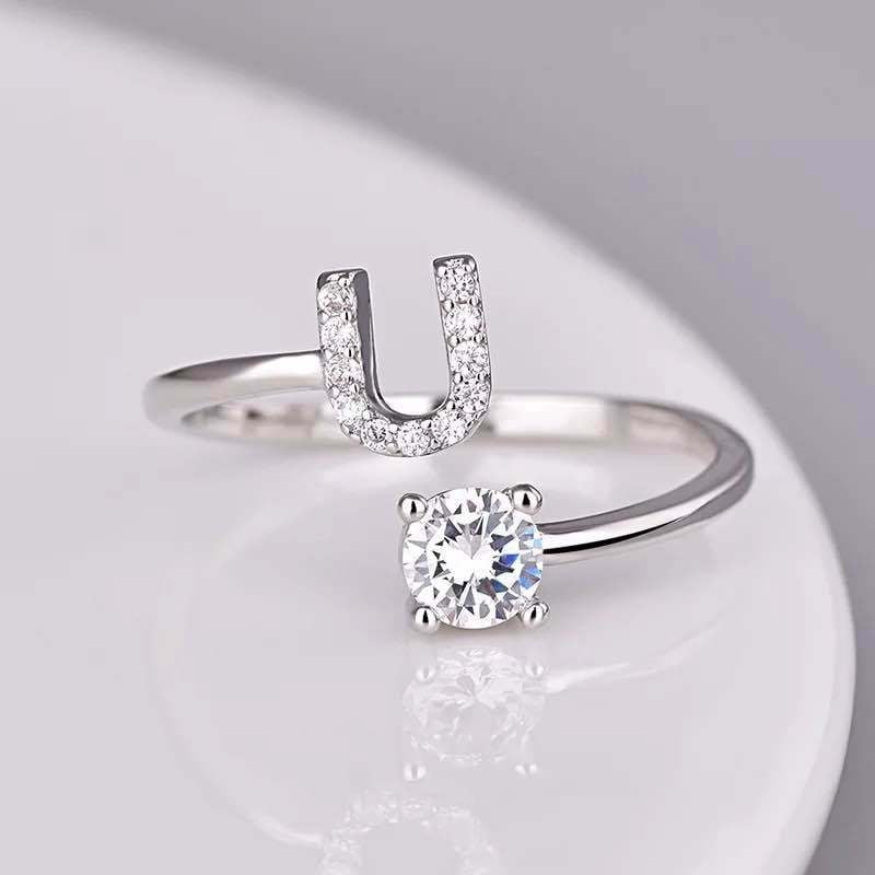 Student creative simple combination of 26 English letters style diamond ...