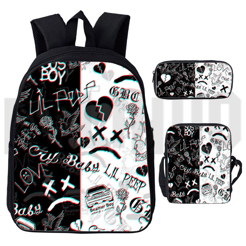 Students 3D Backpack 3 Pcs/Set Rapper Primary Bags Travel Laptop ...