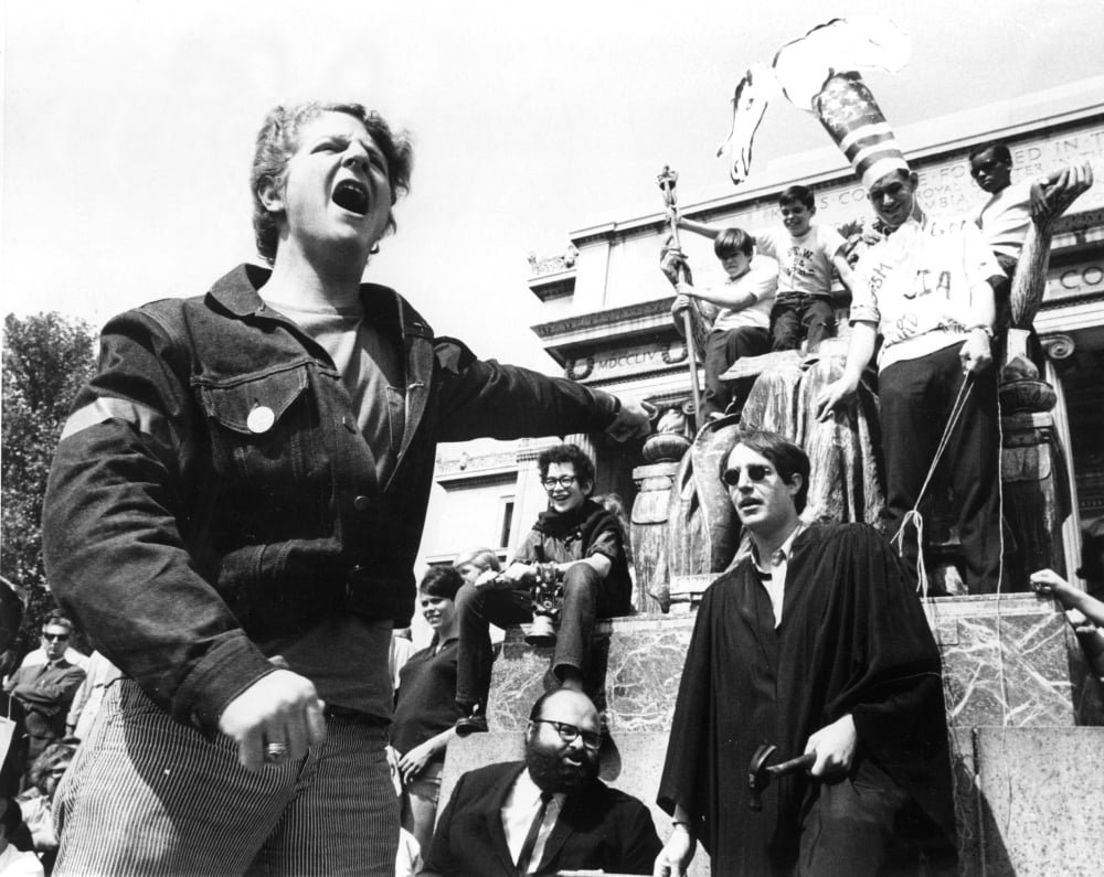 Students For A Democratic Society (Sds) Putting On A Protest Parody Of ...