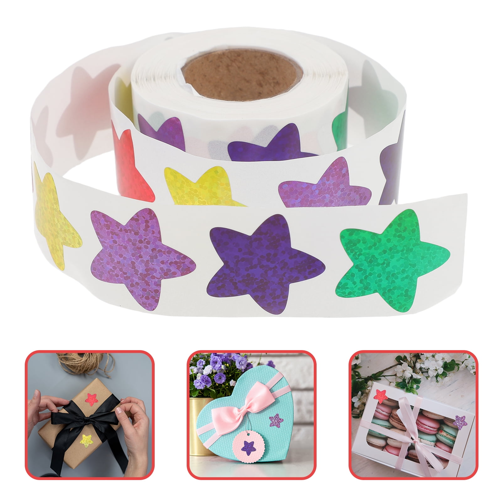 FRCOLOR Assorted Color Removable Star Stickers for Teacher Rewards and ...