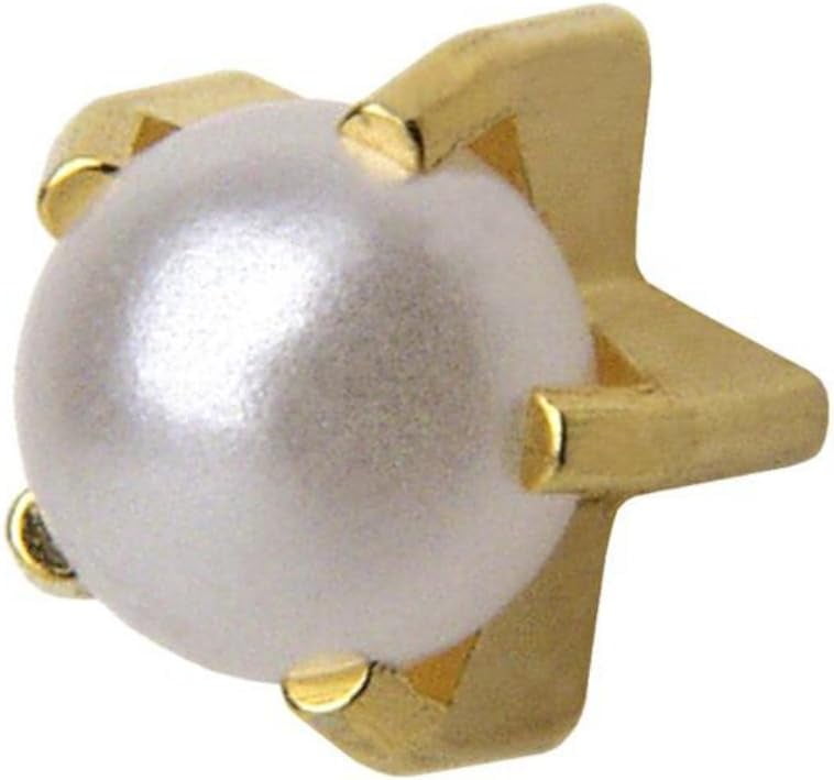 Studex White Pearl Small 3mm Gold Plated Claw Setting Ear Piercing Stud ...