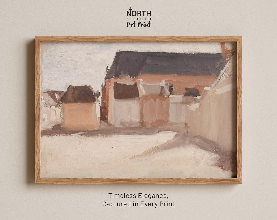 Studie Van Een Dorpspleintje Met Gebouwen By Antoon Derkinderen Poster ...