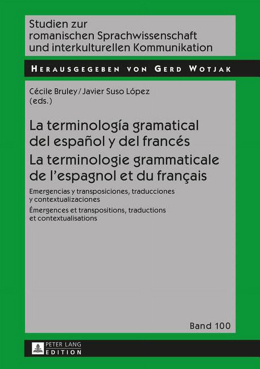 Studien Zur Romanischen Sprachwissenscha La terminologÃ­a gramatical ...