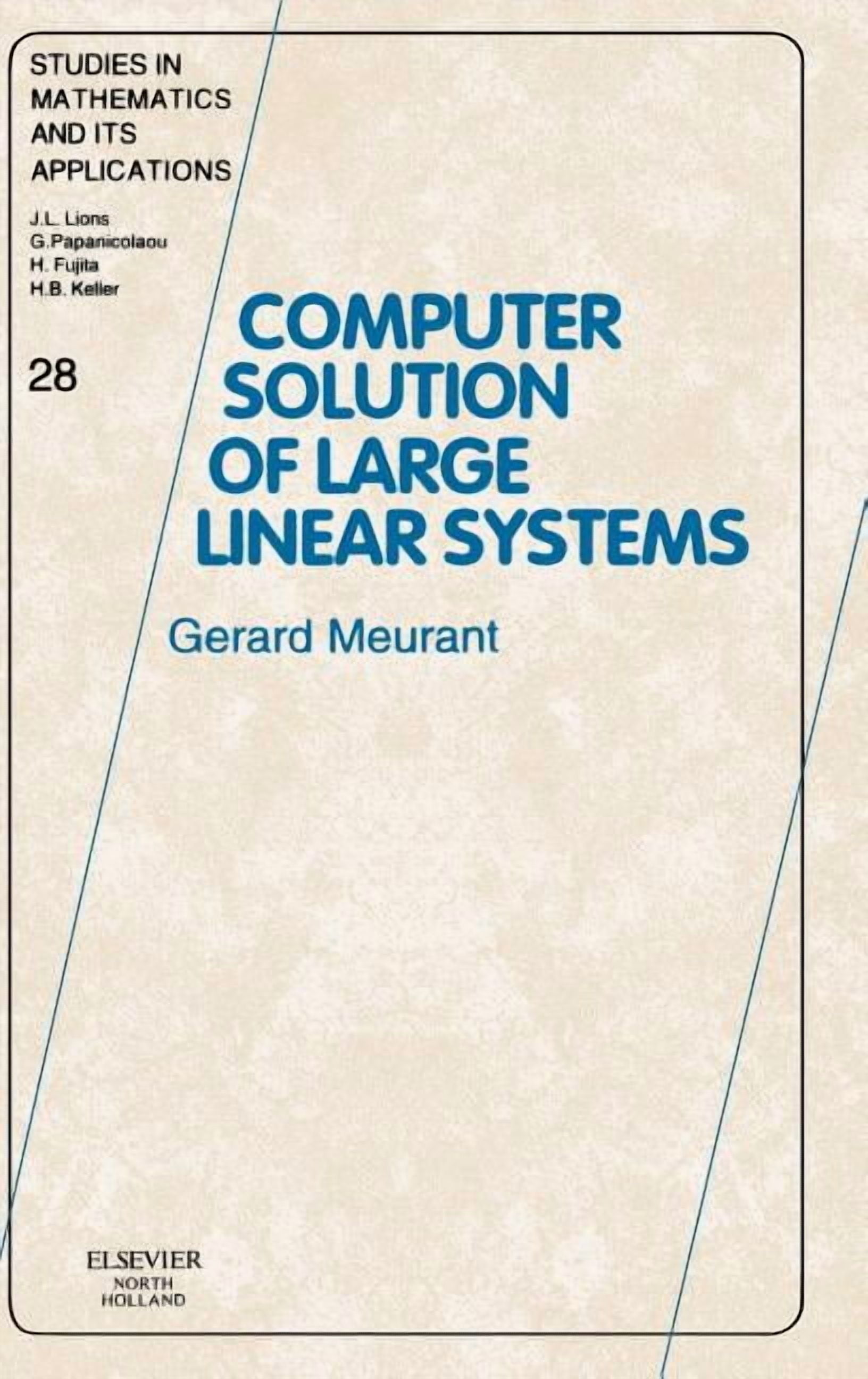 Studies in Mathematics and Its Applicati Computer Solution of Large ...